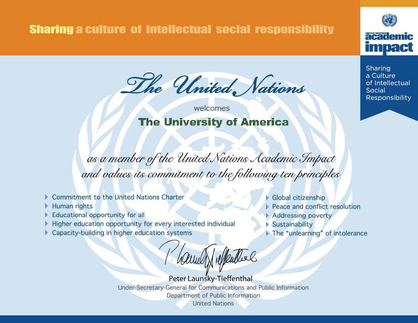 Accreditation UNAI Listing
